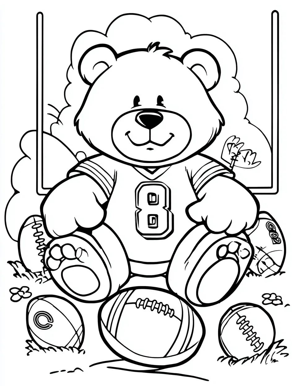 Fun Chicago Bears Coloring Pages for Kids - Free Coloring Page Download ...