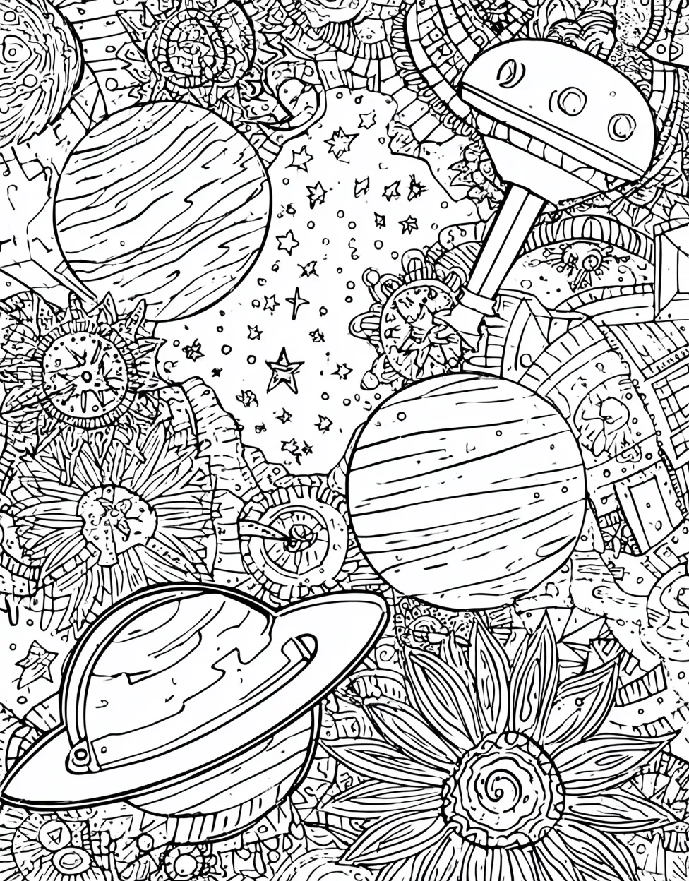 Fun Coloring Pages for Little Space Elements - Free Coloring Page ...
