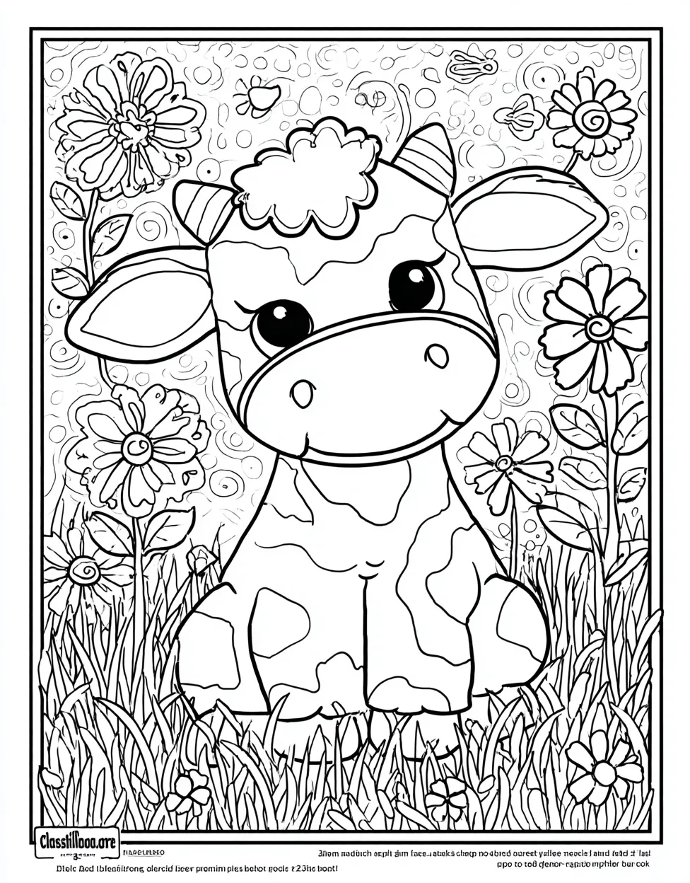 Adopt Me Cow Coloring Page for Adults - Fun Art Therapy - Free Coloring ...