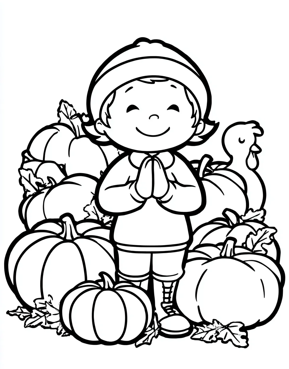 Simple Cocomelon Thanksgiving Coloring Pages for Toddlers - Free ...