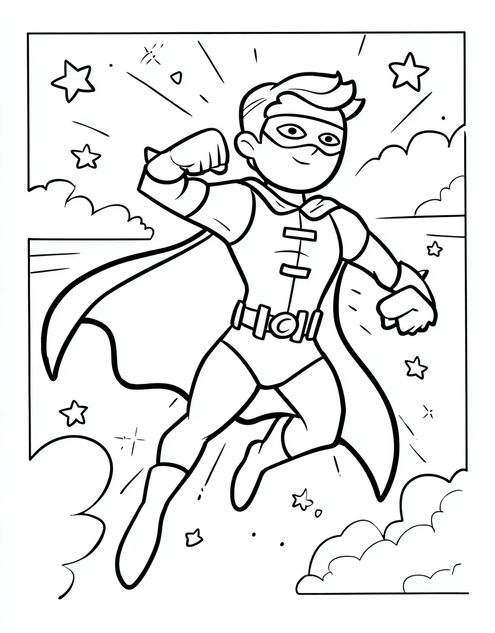 Fun Superhero Robin Coloring Page for Kids - Free Coloring Page ...