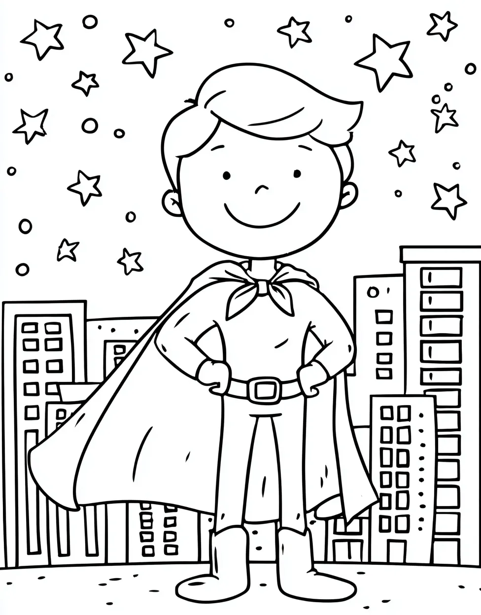 Adorable Superhero Coloring Pages for Little Ones - Free Coloring Page ...