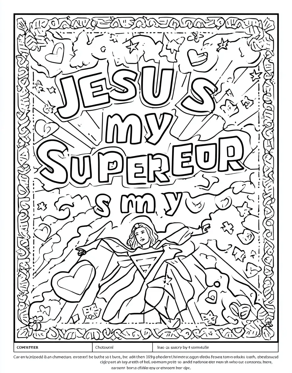 Jesus is My Superhero: Free Printable Coloring Page - Free Coloring ...