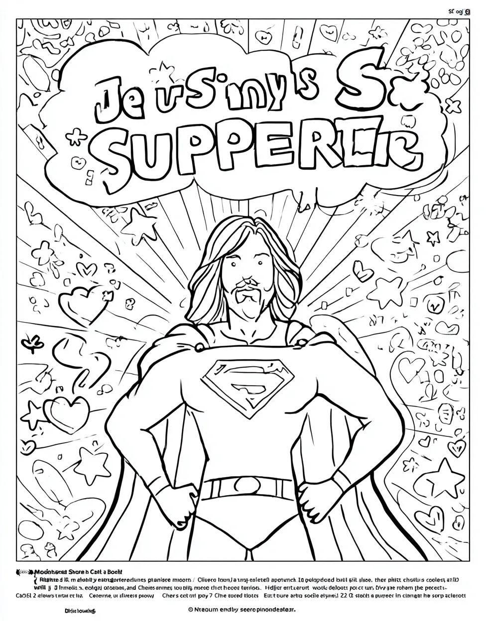 Stylish Free Printable Jesus is My Superhero Coloring Page - Free ...