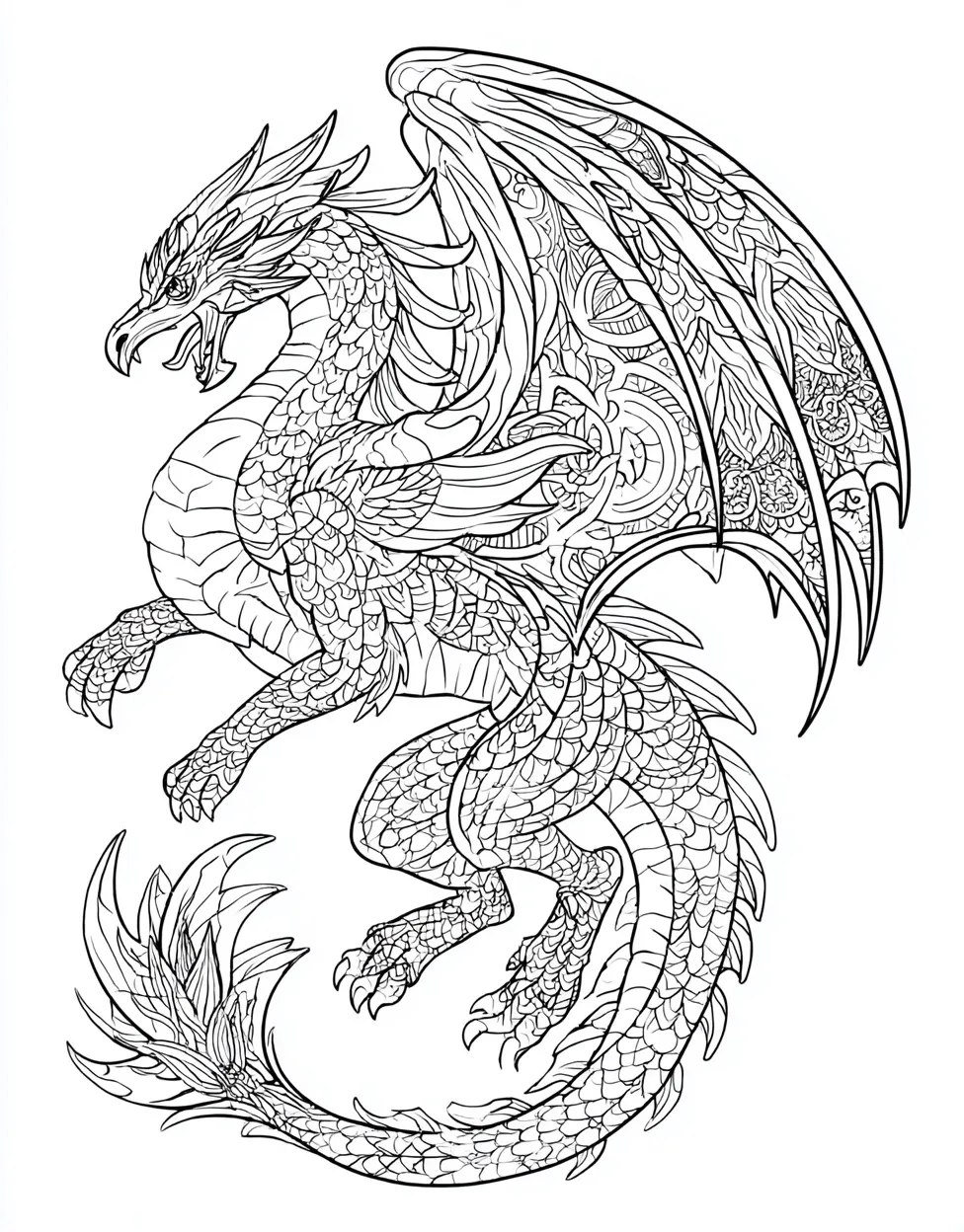 Elaborate Gmax Charizard Coloring Page for Adults - Free Coloring Page ...