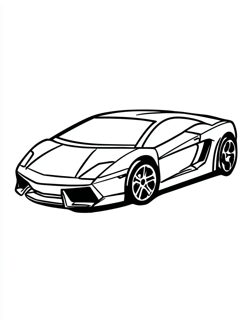Adorable Hot Wheels Lamborghini Coloring Page for Toddlers - Free ...