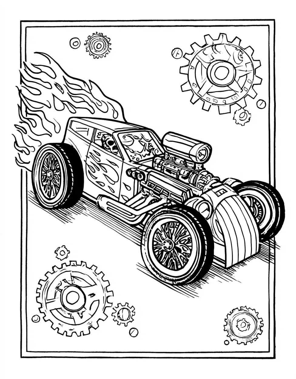 Engaging Bone Shaker Hot Wheels Coloring Pages - Free Coloring Page ...