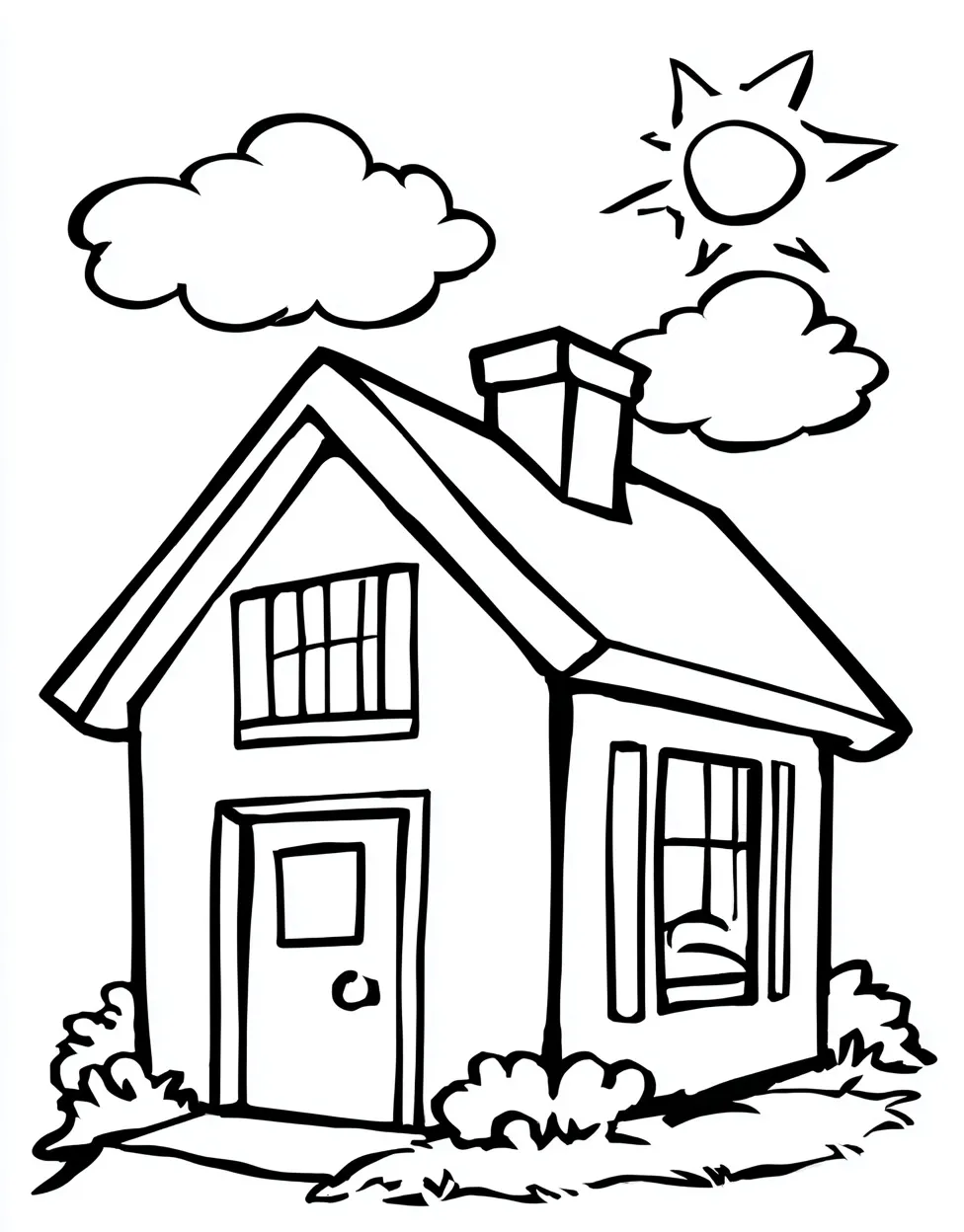 Printable House Color Pages for Kids - Free Coloring Page Download ...