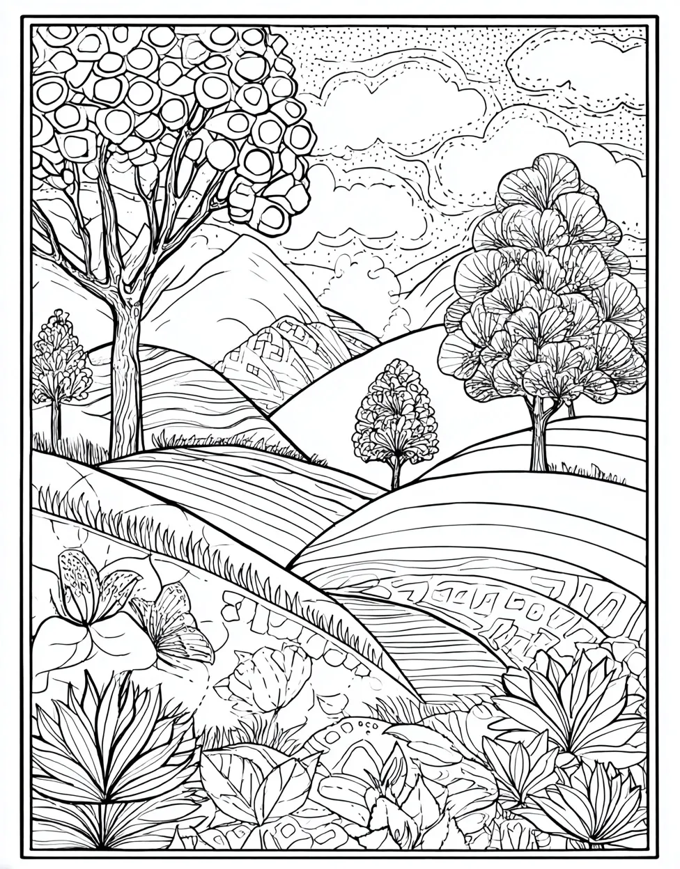 Patience Pathway Coloring Page for Adults - Free Coloring Page Download ...