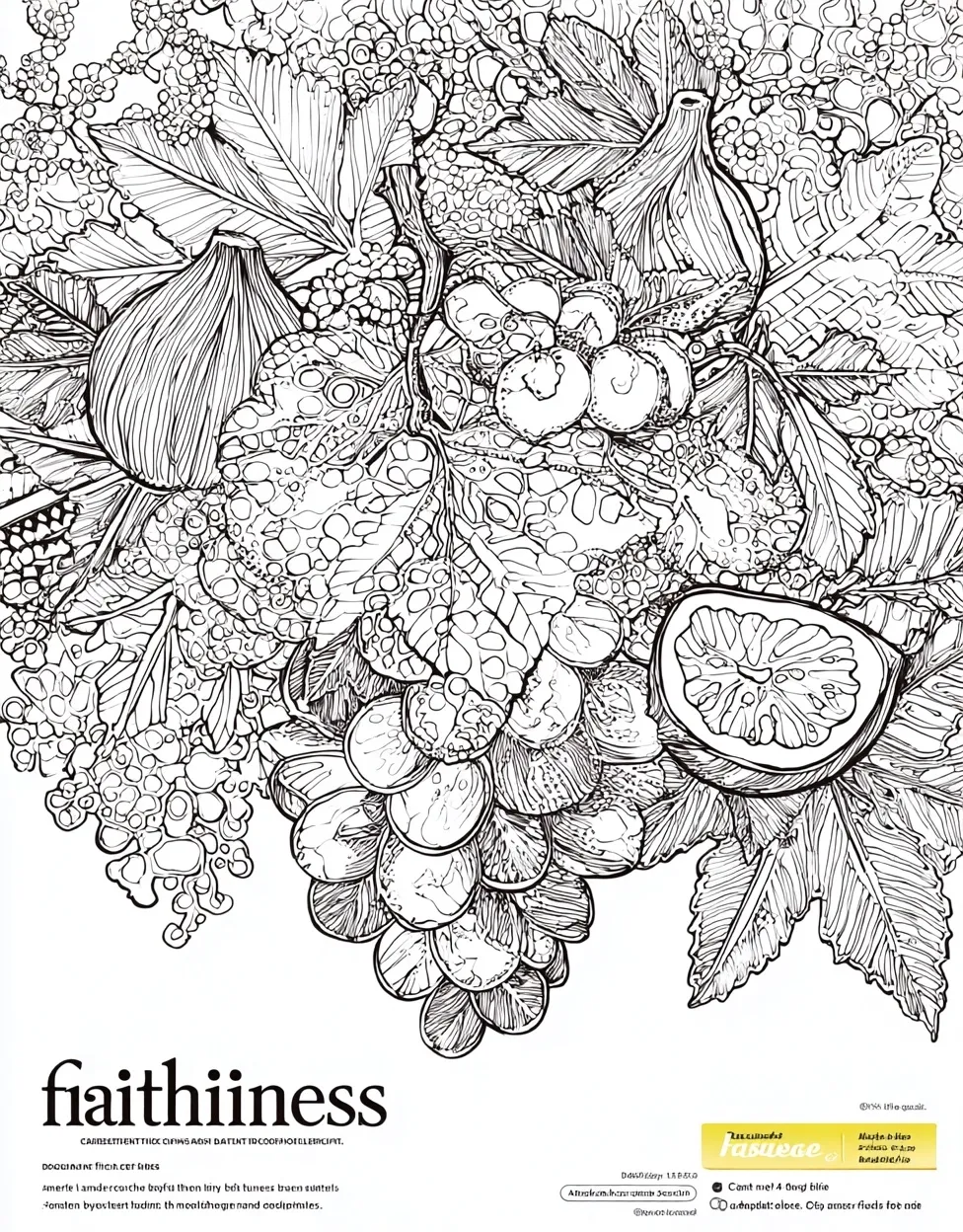 Elegant Faithfulness Fruit Coloring Page Design - Free Coloring Page ...