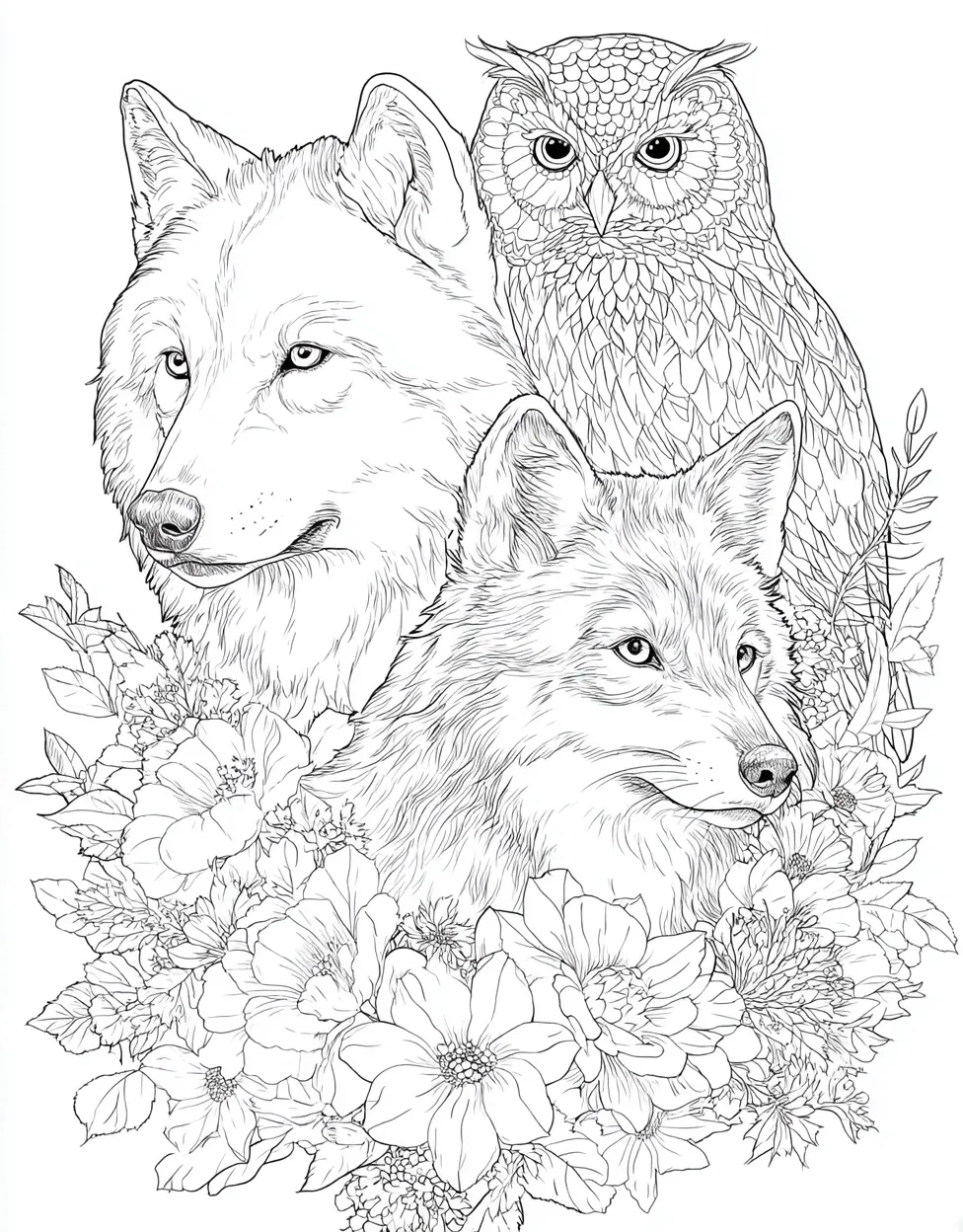 Majestic Spirit Animals Coloring Pages from Uraza - Free Coloring Page ...