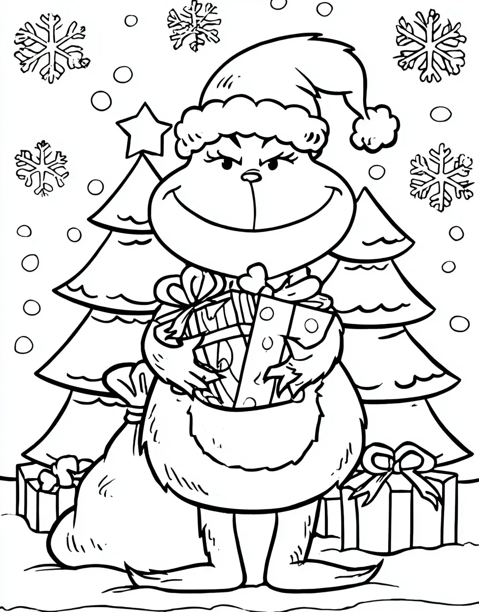 Fun Grinch Coloring Page for Toddlers - Free Coloring Page Download ...