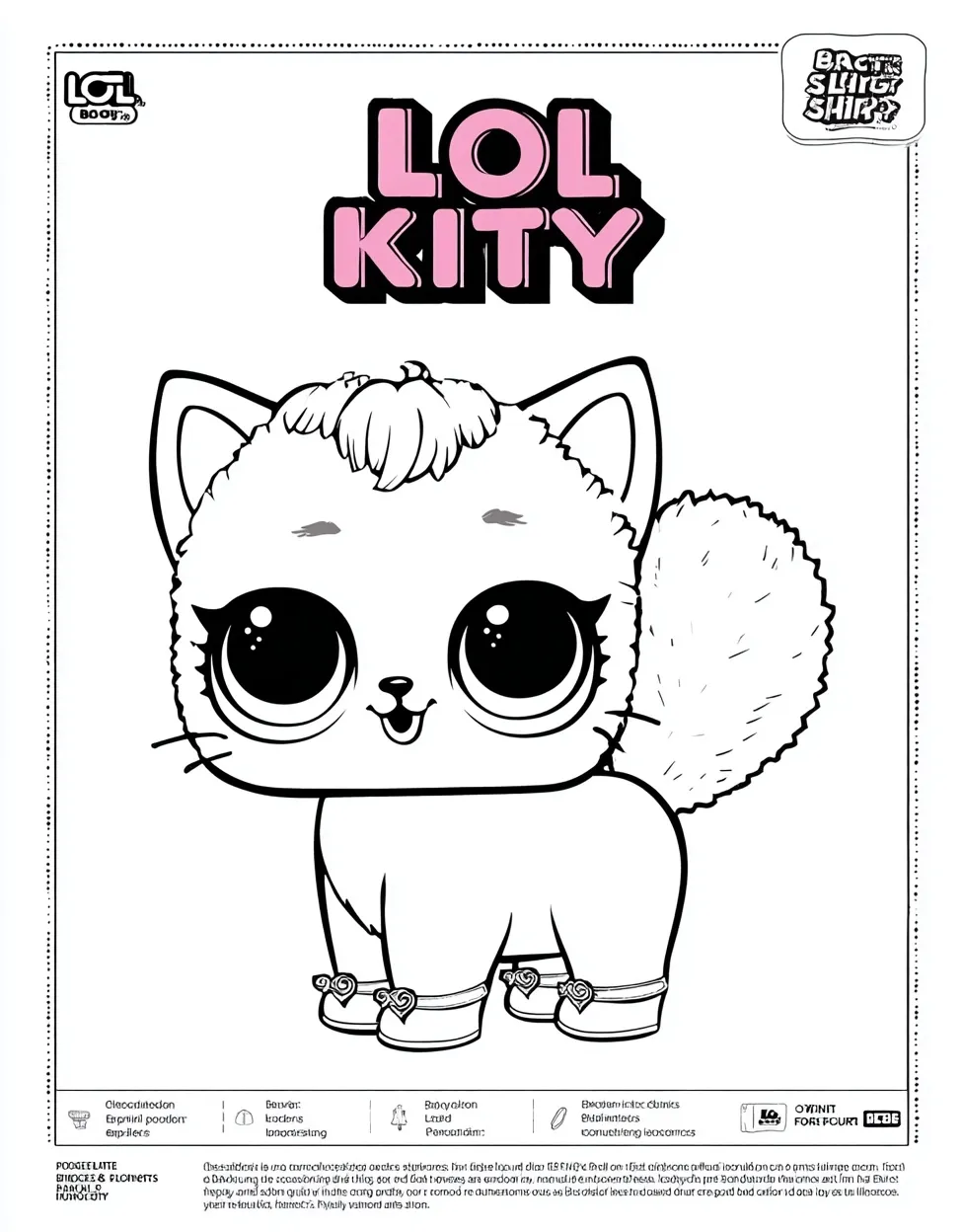 Fun Coloring Page: Adorable LOL Surprise Kitty - Free Coloring Page ...