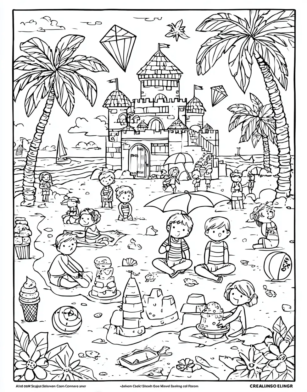 Fun Spring Break Coloring Page for Adults - Free Coloring Page Download ...