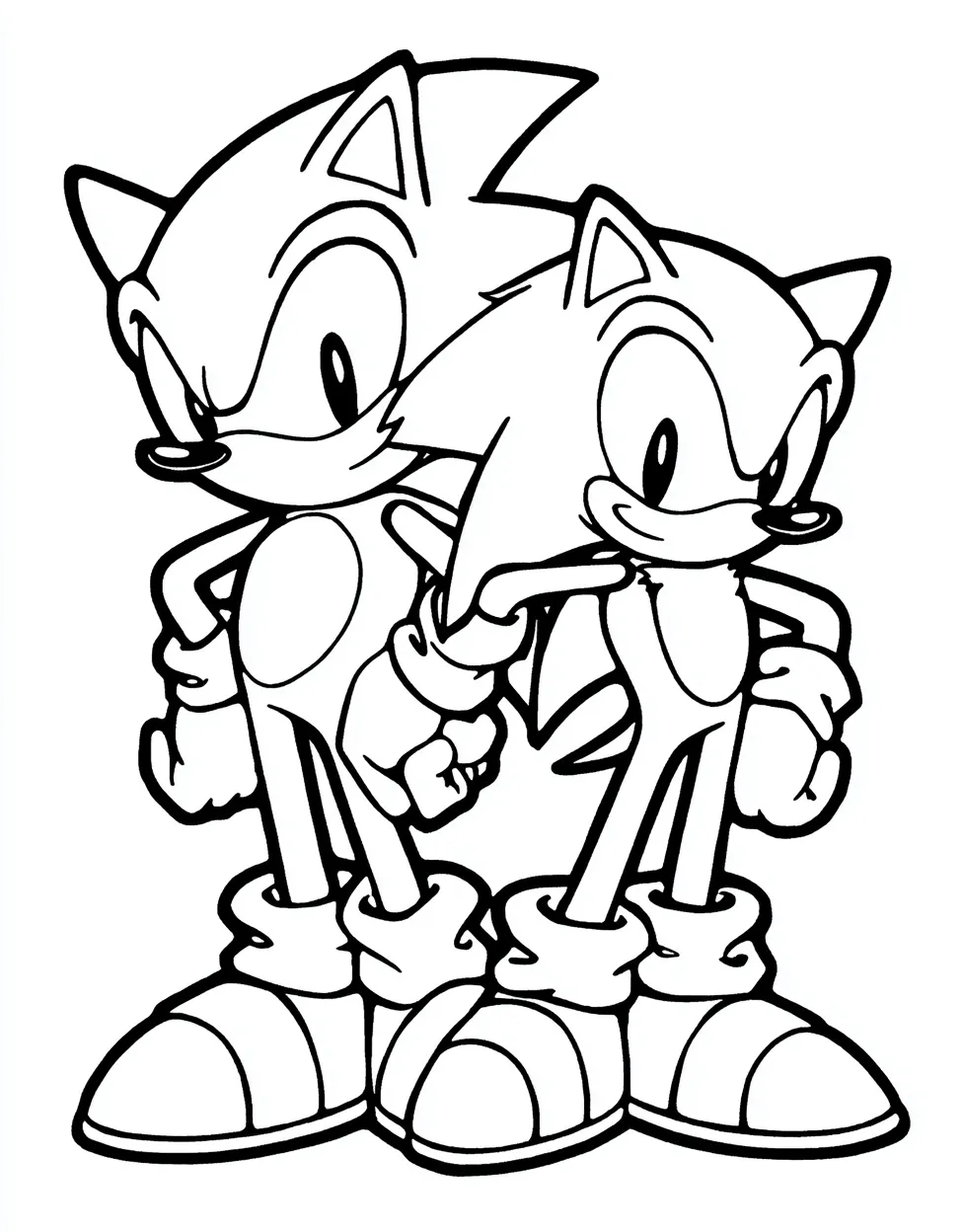 Fun Sonic and Knuckles Coloring Page for Little Ones - Free Coloring ...