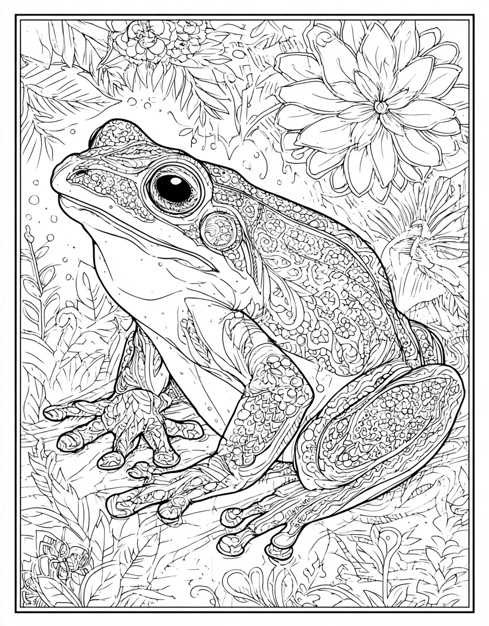 Intricate Frog Coloring Pages for Adults: A Whimsical Escape - Free ...