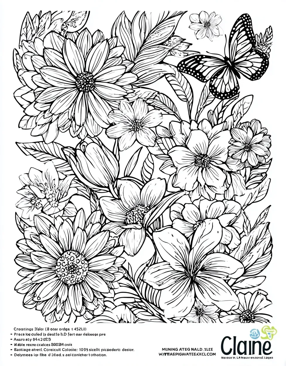 Elegant Spring Scene Coloring Page for Adults - Free Coloring Page ...