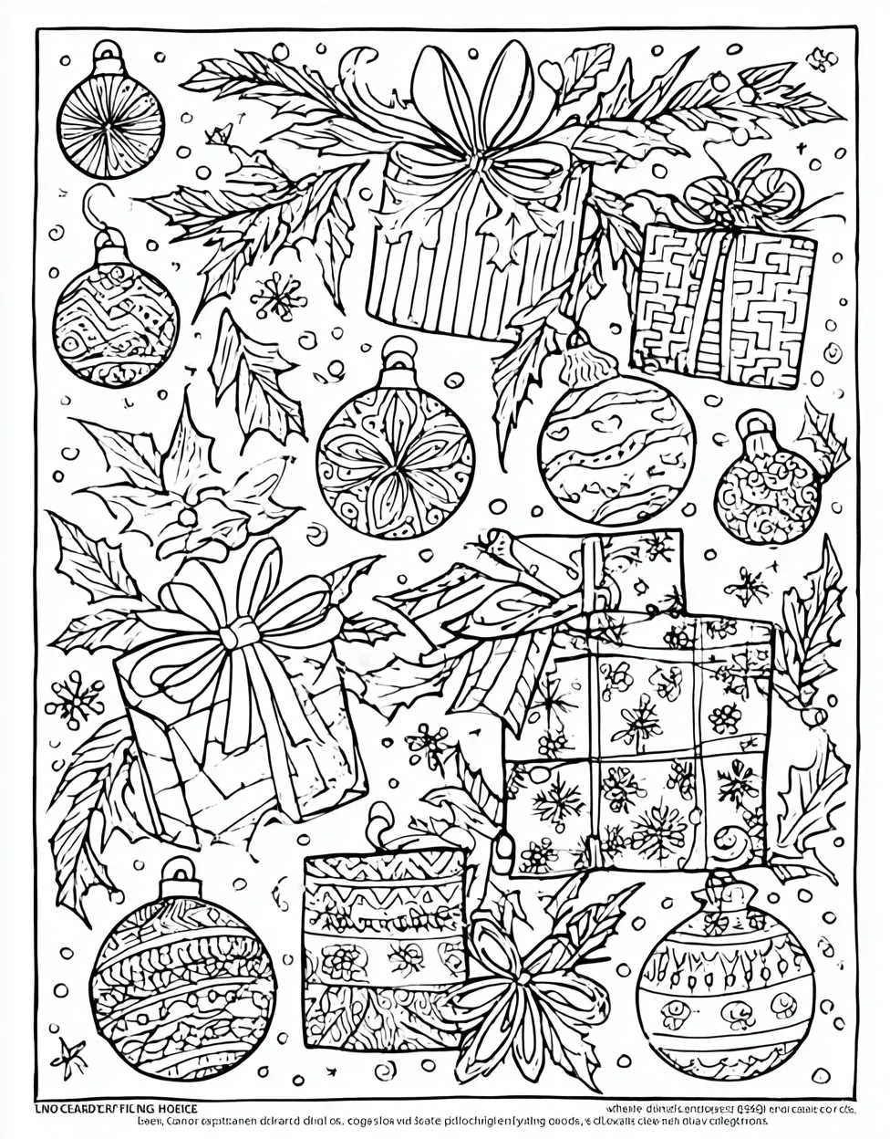 Vintage Happy Holidays Paint Book Coloring Pages for Adults - Free ...