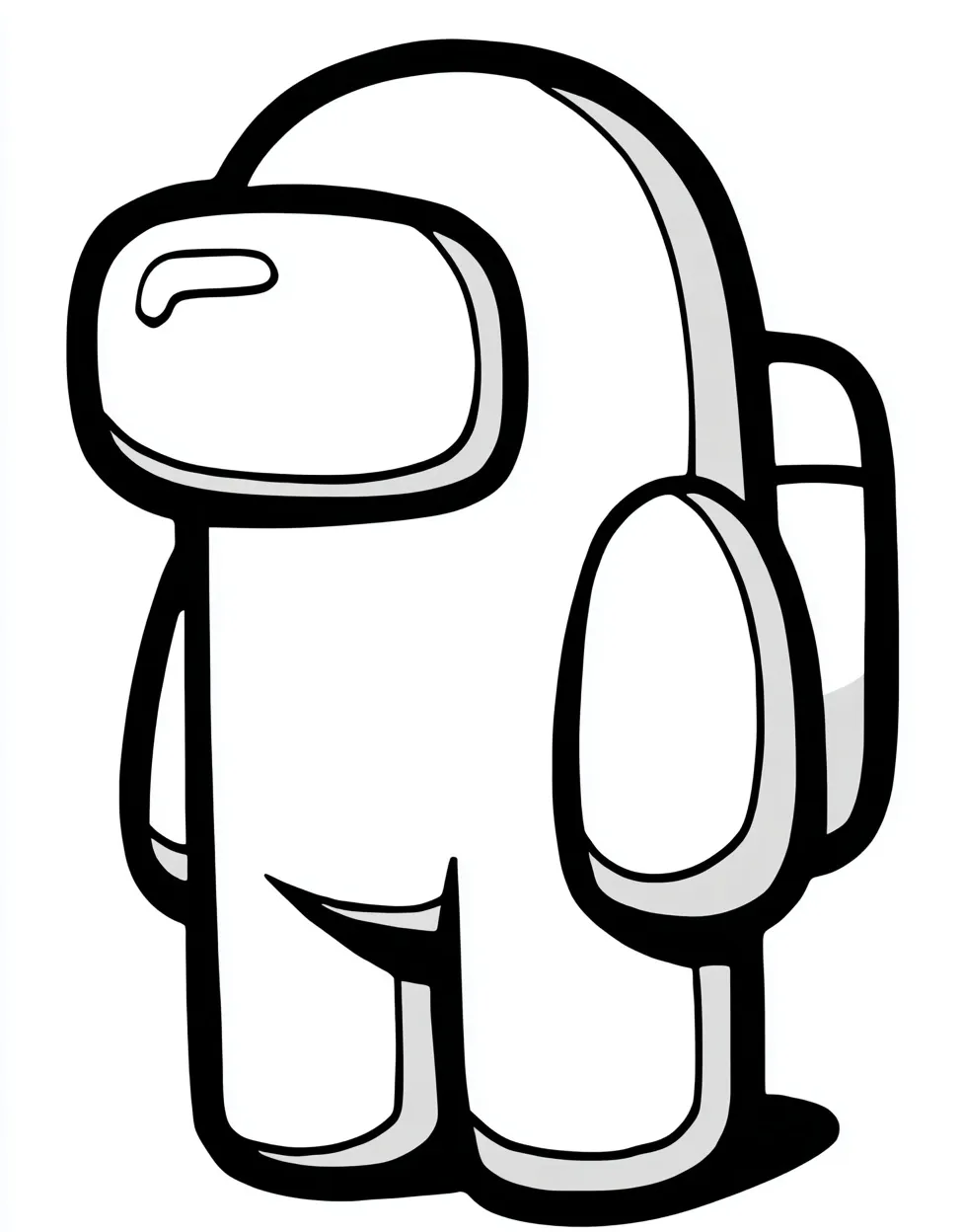 Explore Easy Among Us Character Coloring Pages for Kids - Free Coloring ...