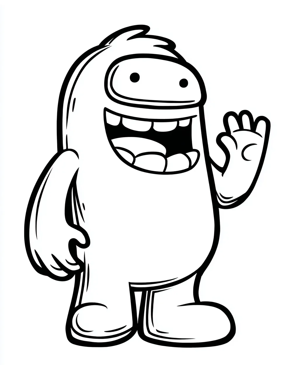 Simple Among Us Coloring Pages for Toddlers - Free Coloring Page ...