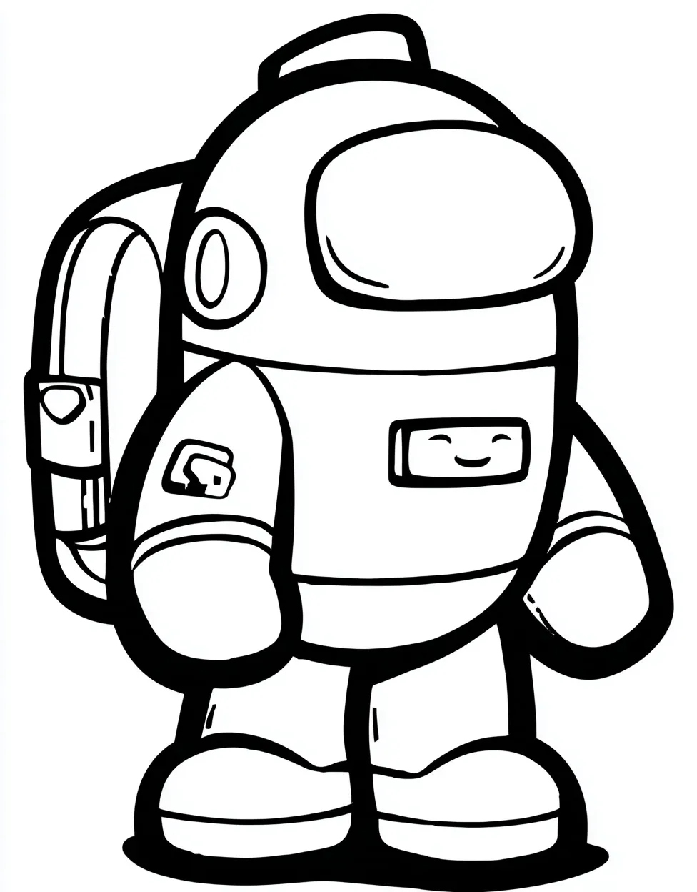 Fun Among Us Crewmate Coloring Page for Kids - Easy! - Free Coloring ...