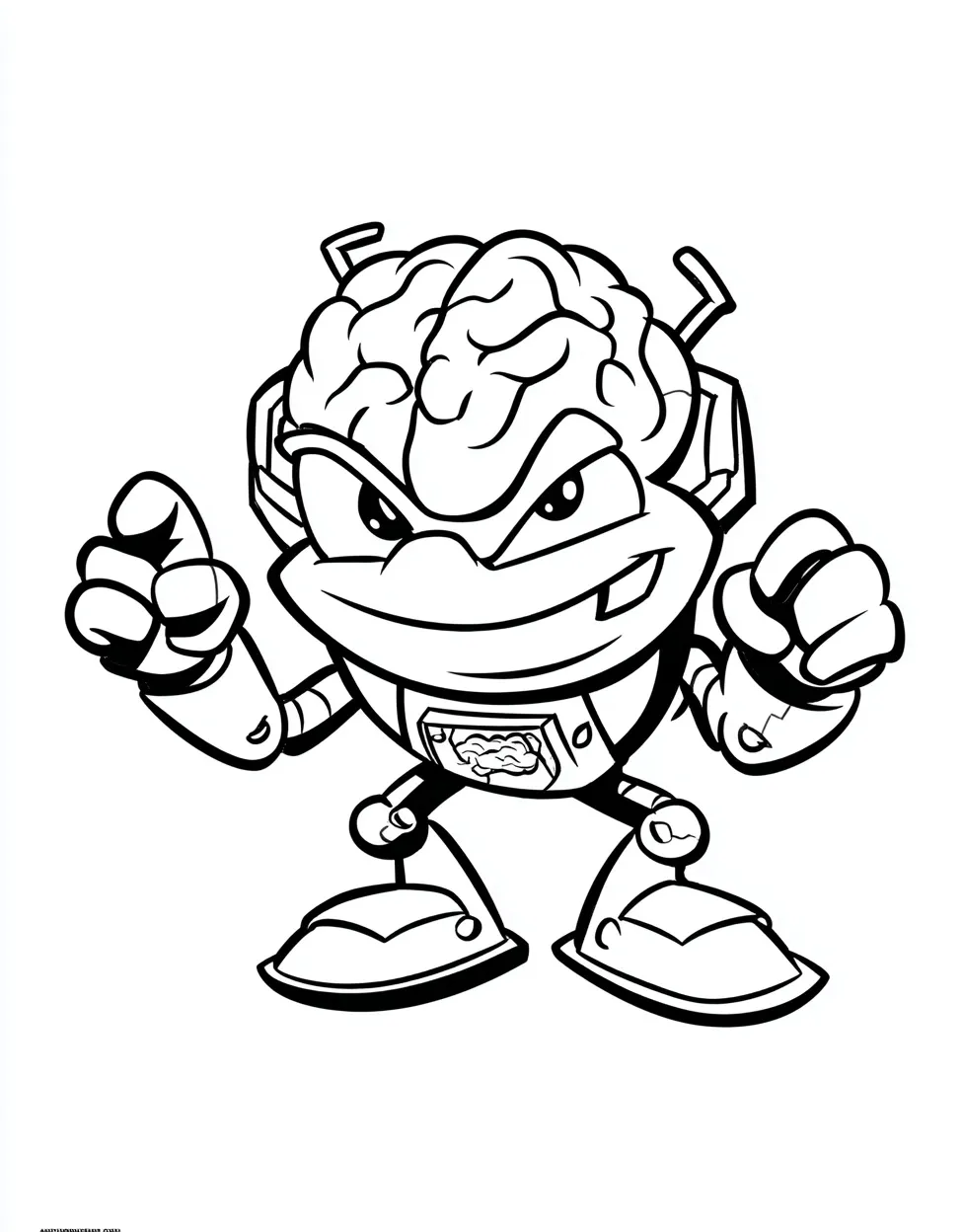 Easy Krang TMNT Coloring Page - Printable Fun - Free Coloring Page ...