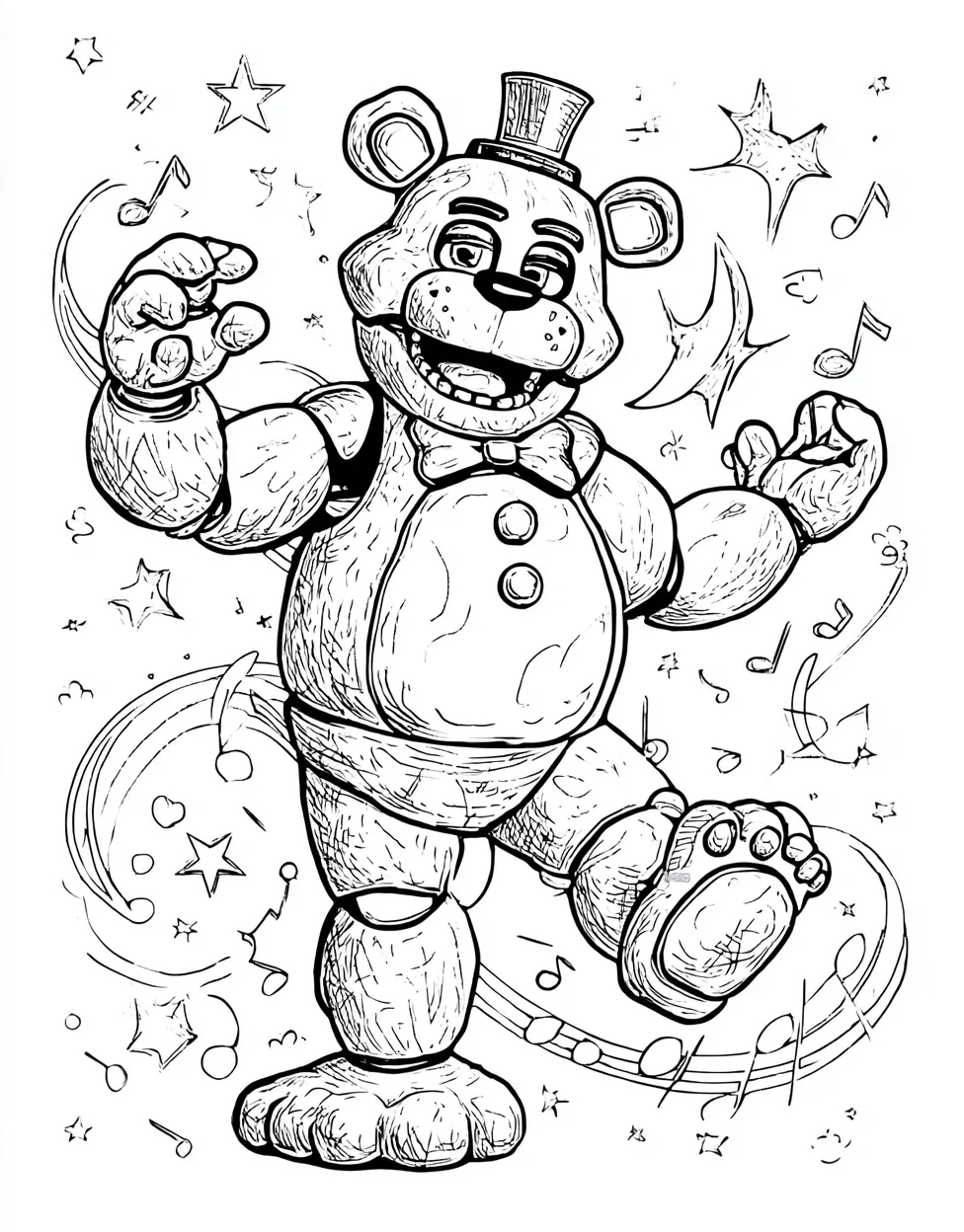 Roxanne Wolf Coloring Page for Mature Colorists - Free Coloring Page ...