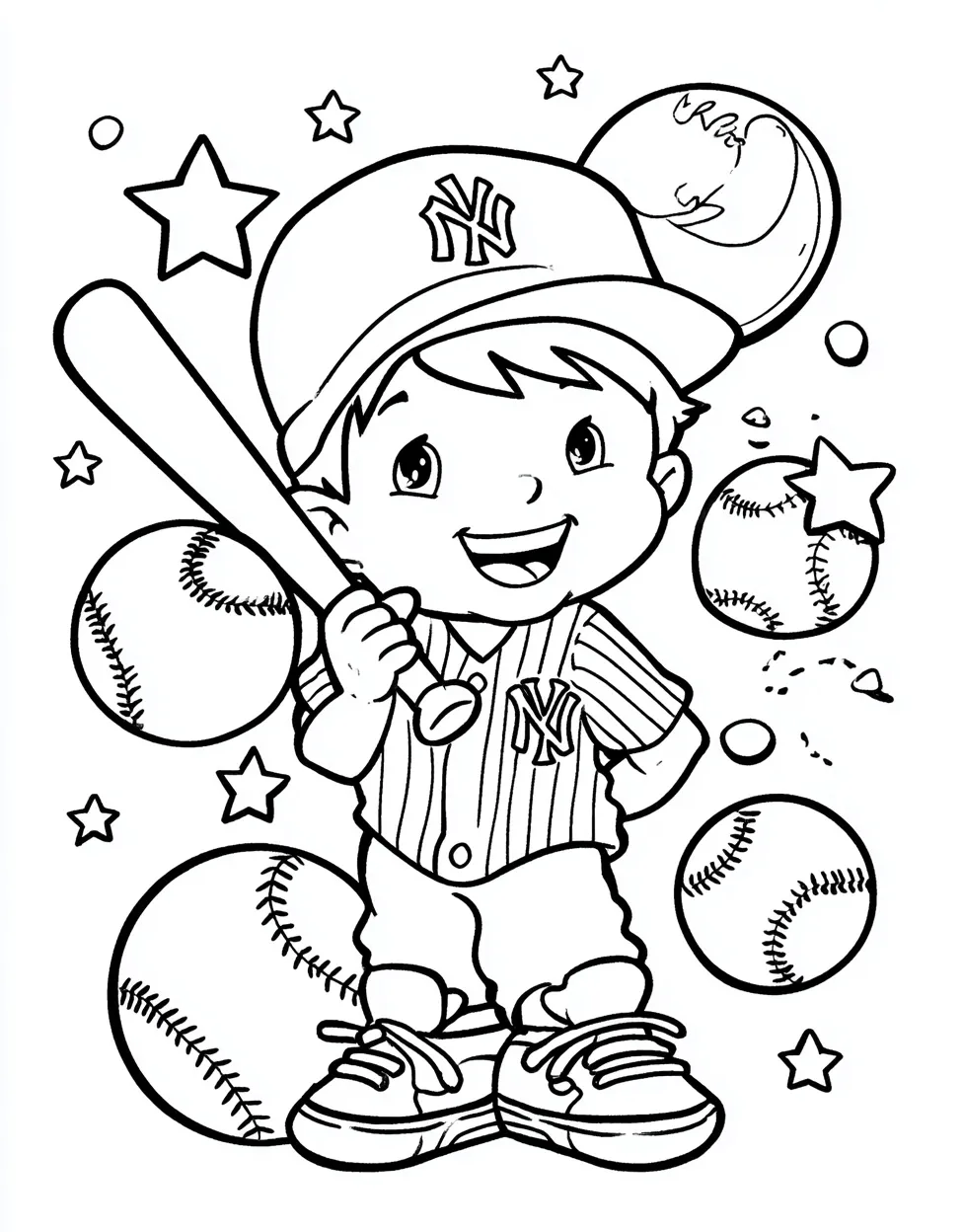 Fun Yankees Coloring Pages for Toddlers - Free Coloring Page Download ...