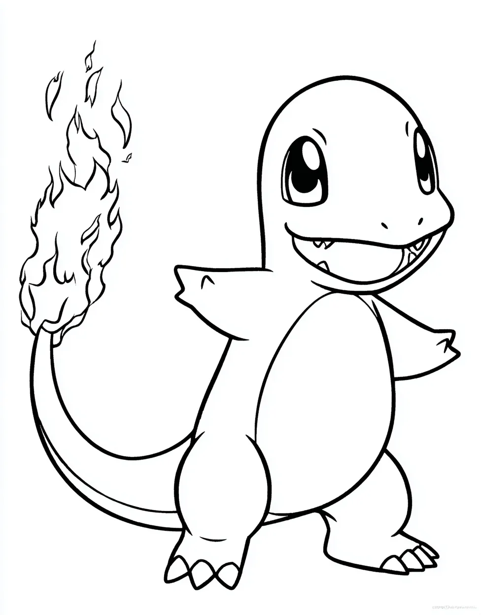Adorable Charmander Coloring Pages for Toddlers - Free Coloring Page ...
