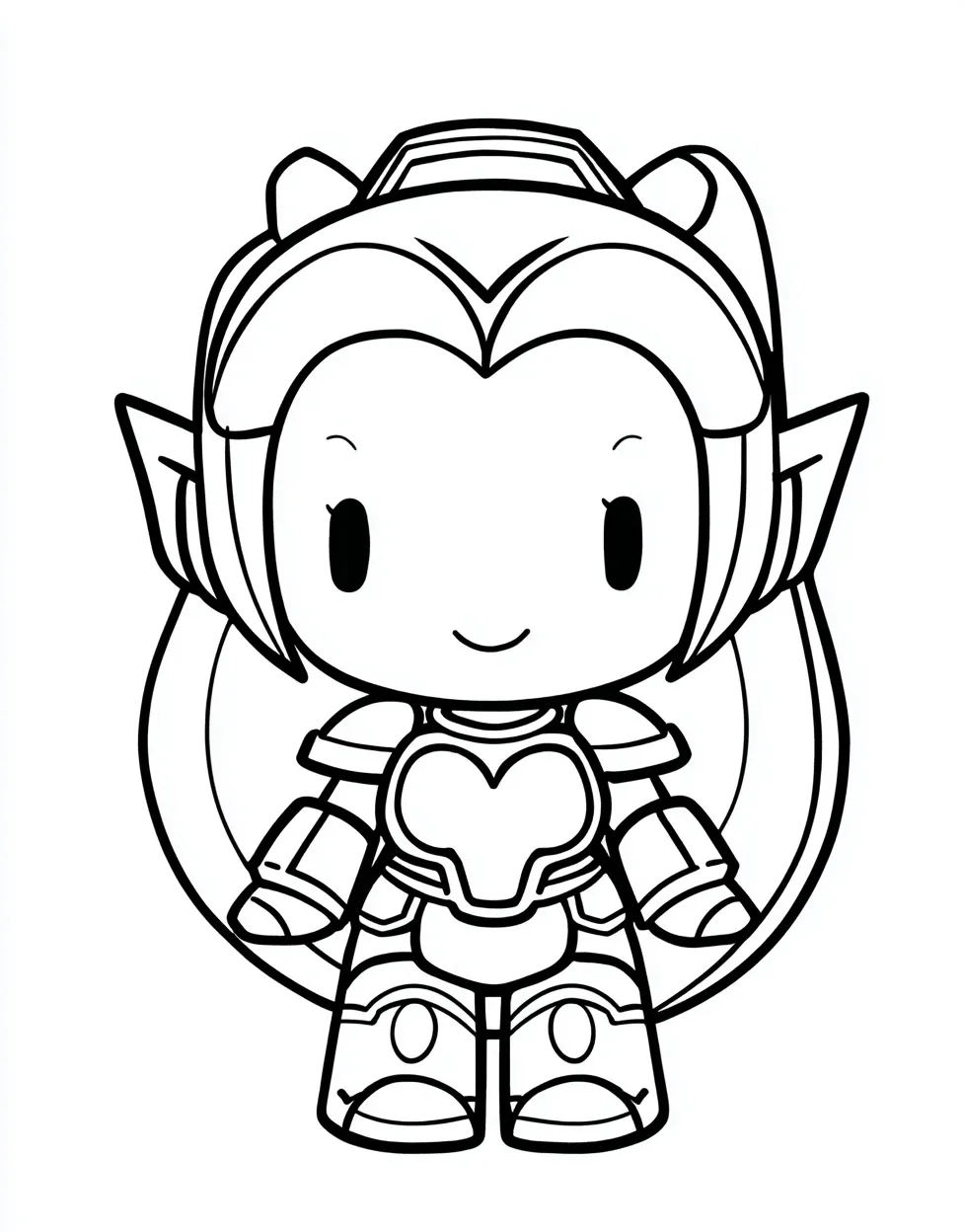 Adorable Zelda Mipha Coloring Page for Kids - Free Coloring Page ...