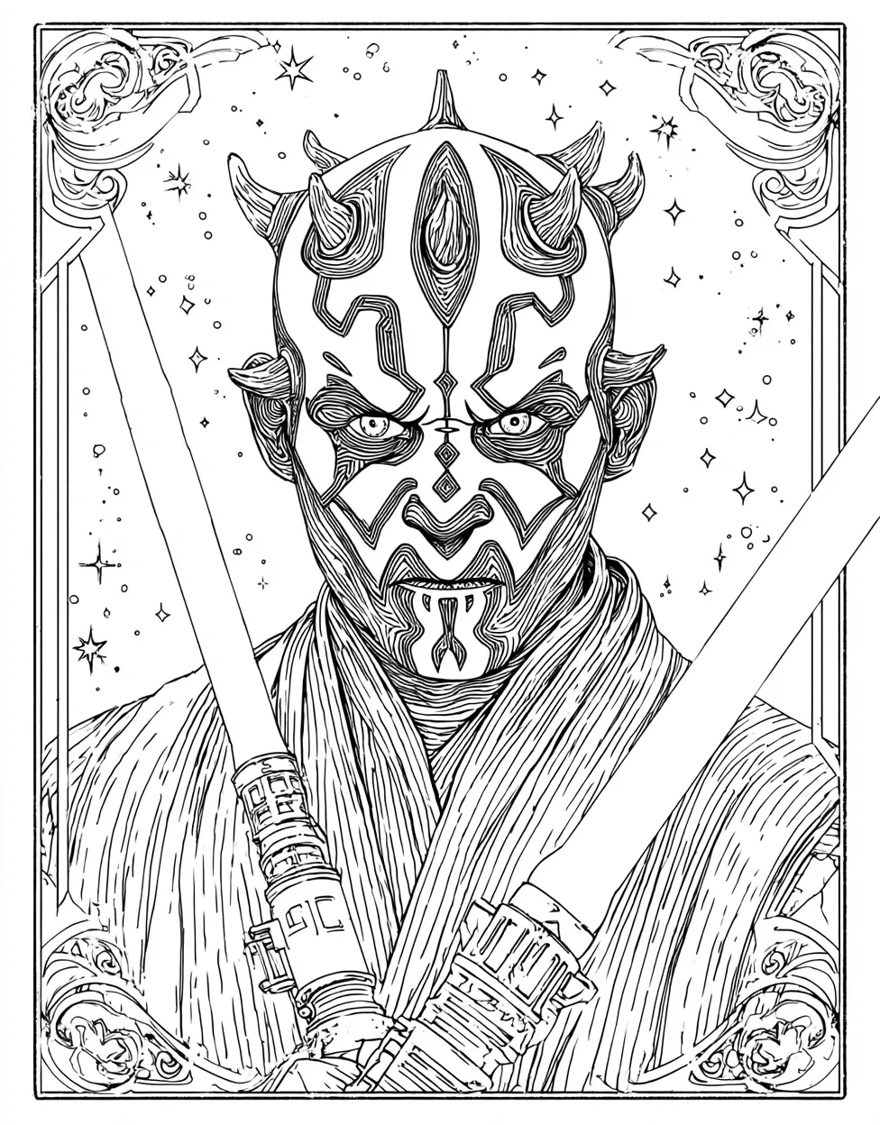 Darth Maul Coloring Pages to Print for Adults - Free Coloring Page ...