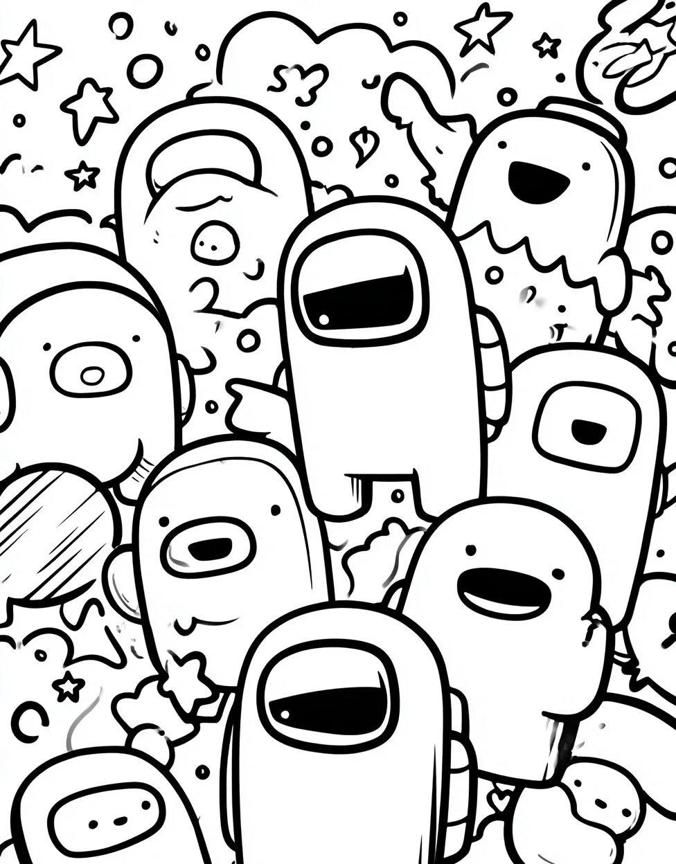 Playful Among Us Coloring Pages for Kids - Free Coloring Page Download ...