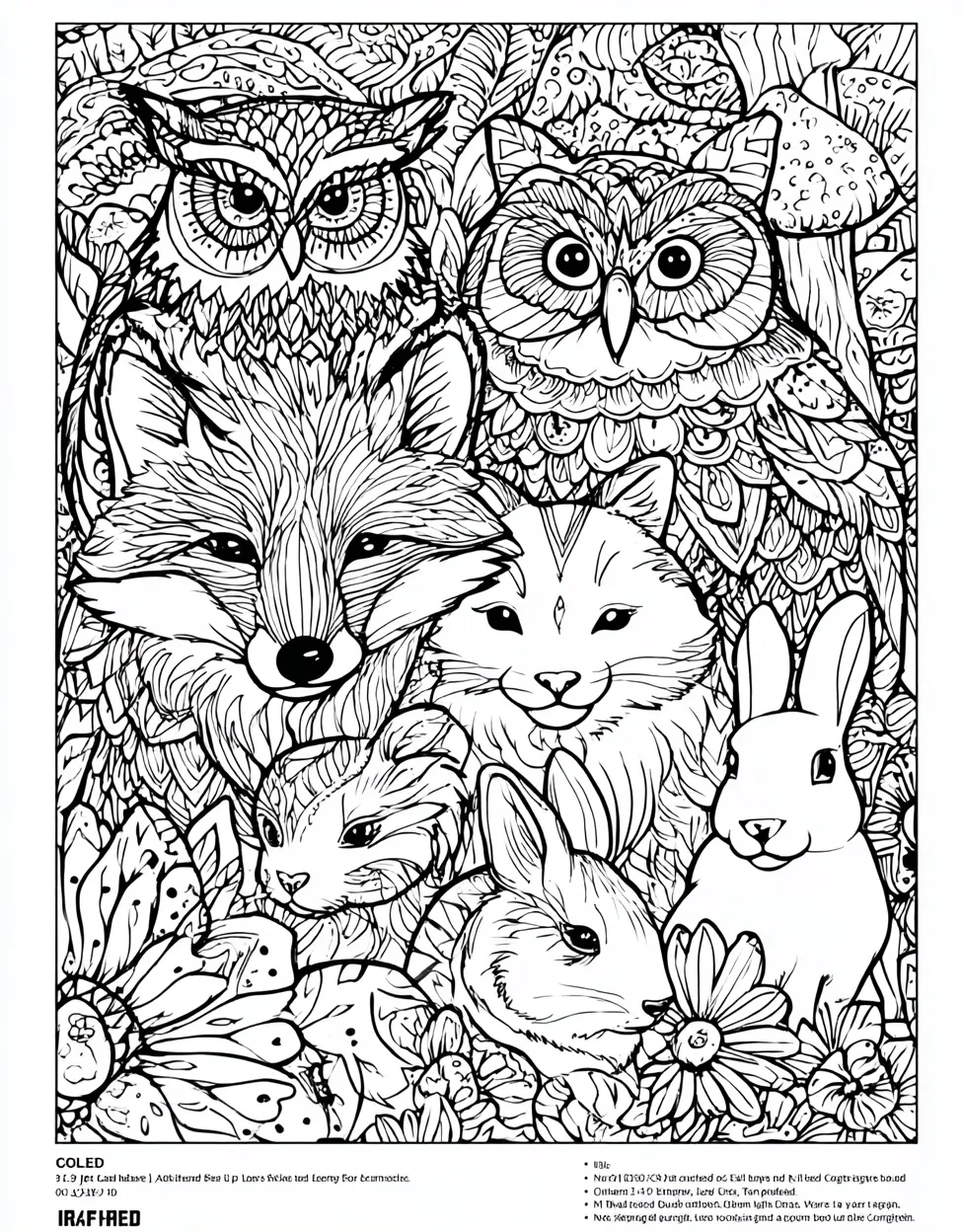 Intricate Animal Coloring Pages for Adults - Mandala Style - Free ...
