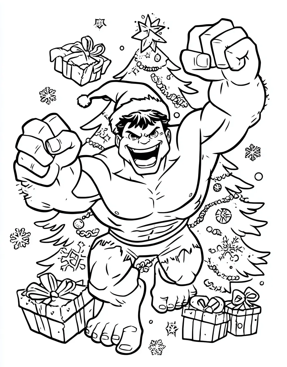 Festive Hulk Coloring Pages for Young Artists - Free Coloring Page ...