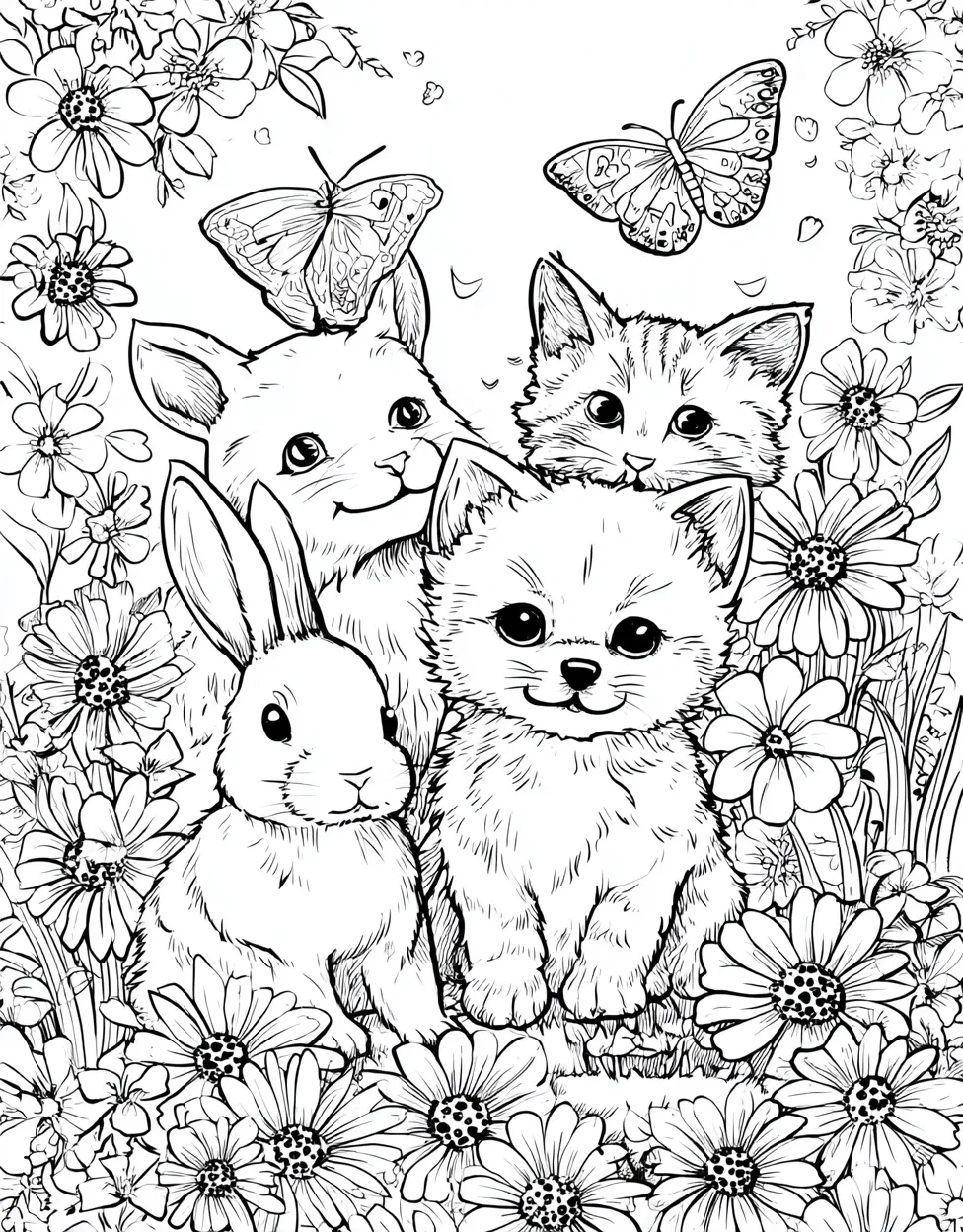 Whimsical Garden Printable Coloring Pages for Girls - Free Coloring ...