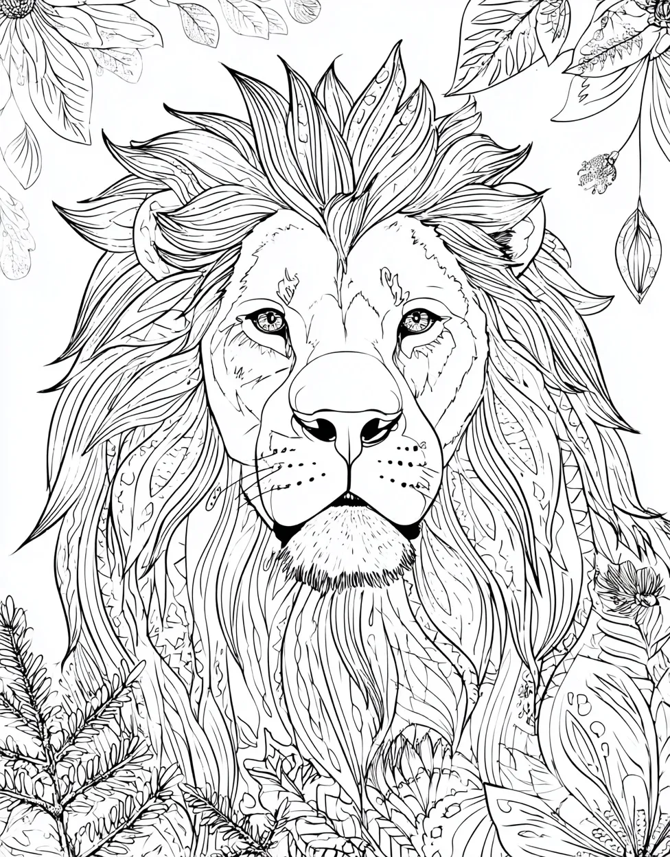 Free Coloring Pages of Lions - Majestic Designs for Adults - Free ...