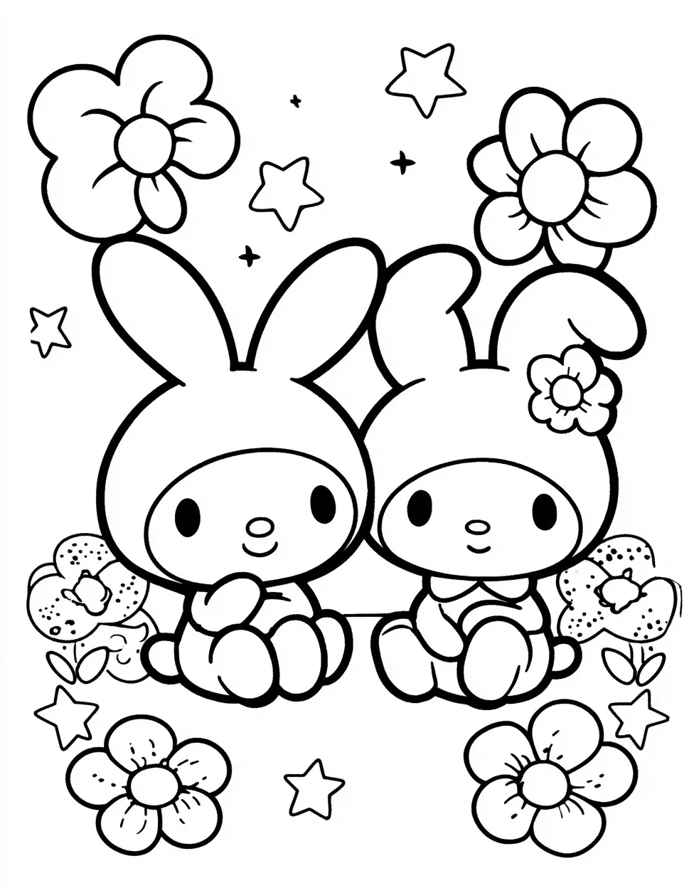 My Melody and Little Lulu Coloring Fun for Toddlers - Free Coloring ...