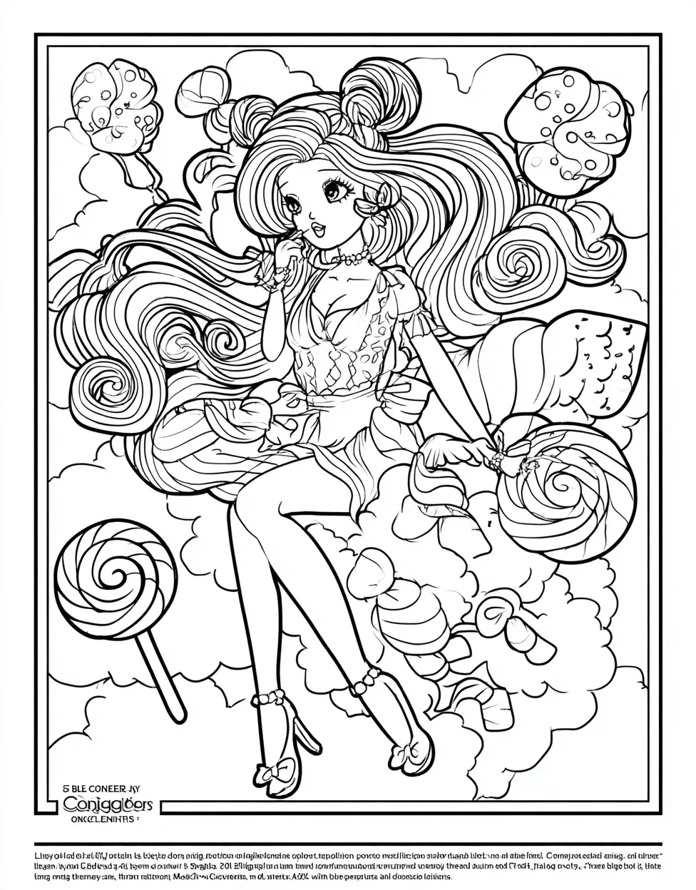 Intricate Bon Bon MLP Coloring Pages for Adult Relaxation - Free ...