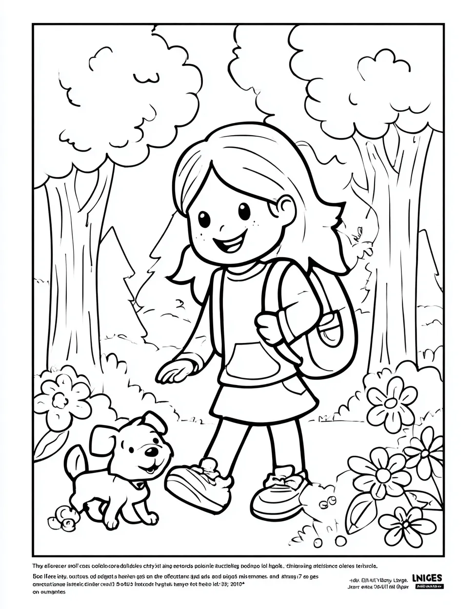 Heartwarming Animal Rescue Girl Coloring Page for Kids - Free Coloring ...