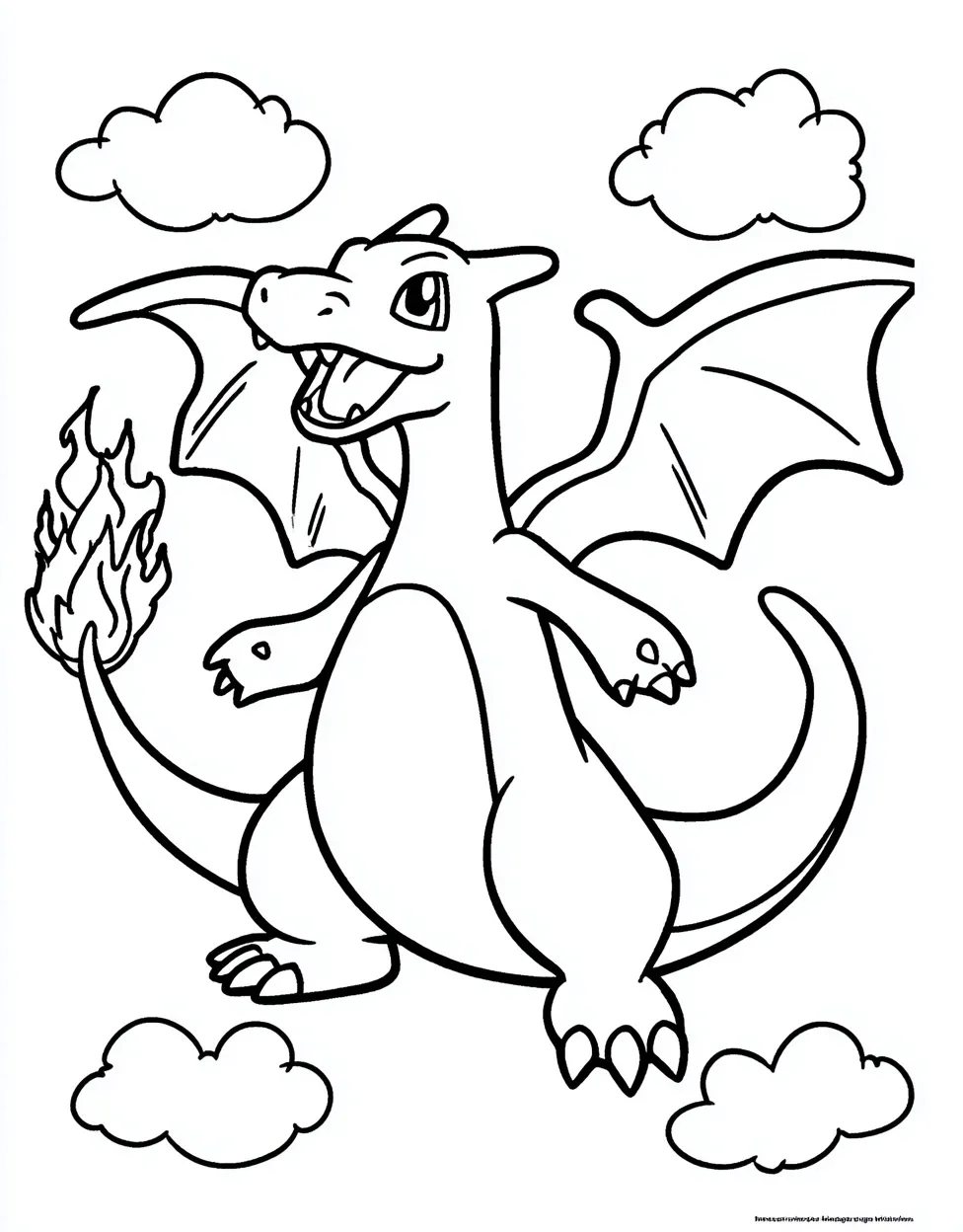 Adorable Shiny Charizard Coloring Page for Toddlers - Free Coloring ...