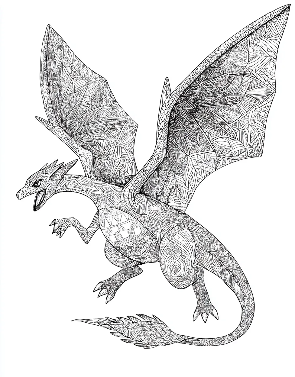 Detailed Charizard VMAX Coloring Page for Adults - Free Coloring Page ...