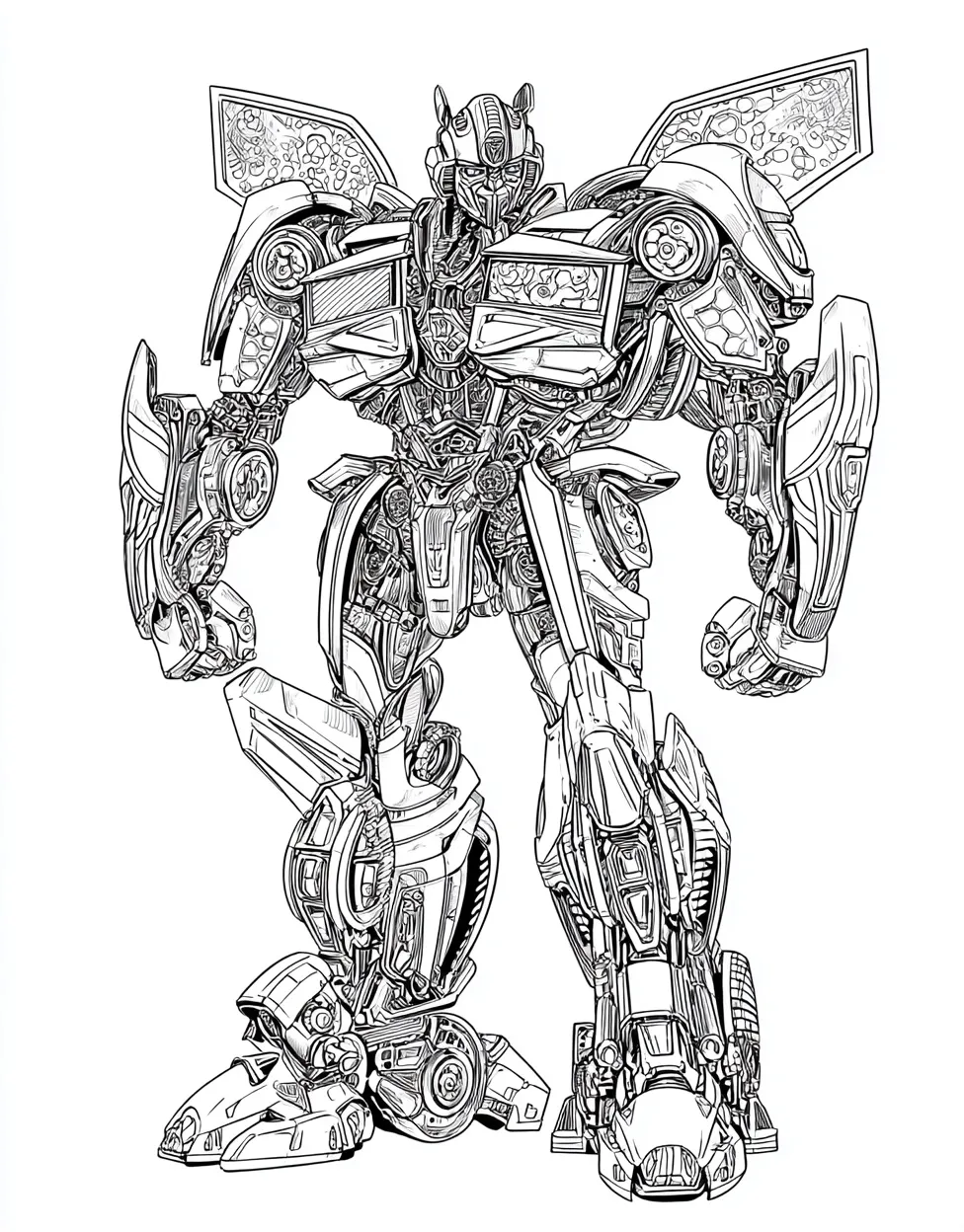 Exciting Bumblebee Transformer Car Coloring Page - Free Coloring Page ...