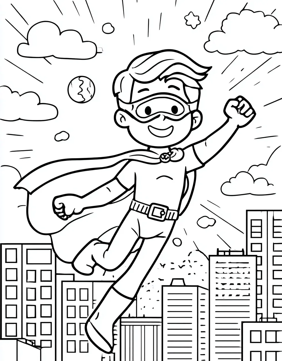 Fun Superhero Coloring Book Pages for Kids - Free Coloring Page ...