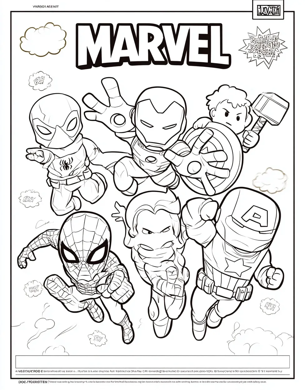 Fun Marvel Super Hero Squad Coloring Pages for Kids - Free Coloring ...