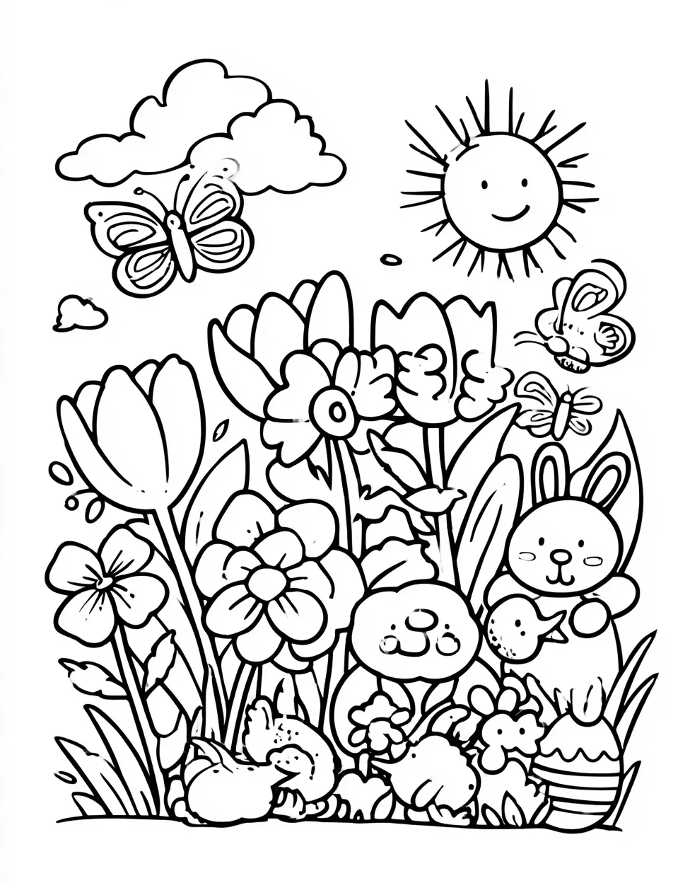 Free Printable Spring Time Coloring Pages for Kids - Free Coloring Page ...