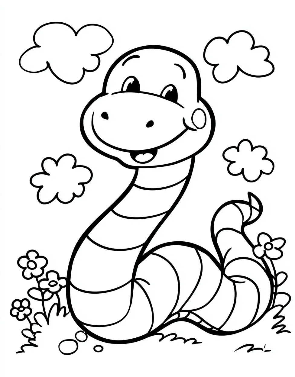 Color and Smile: Chinese Snake Coloring Page - Free Coloring Page ...