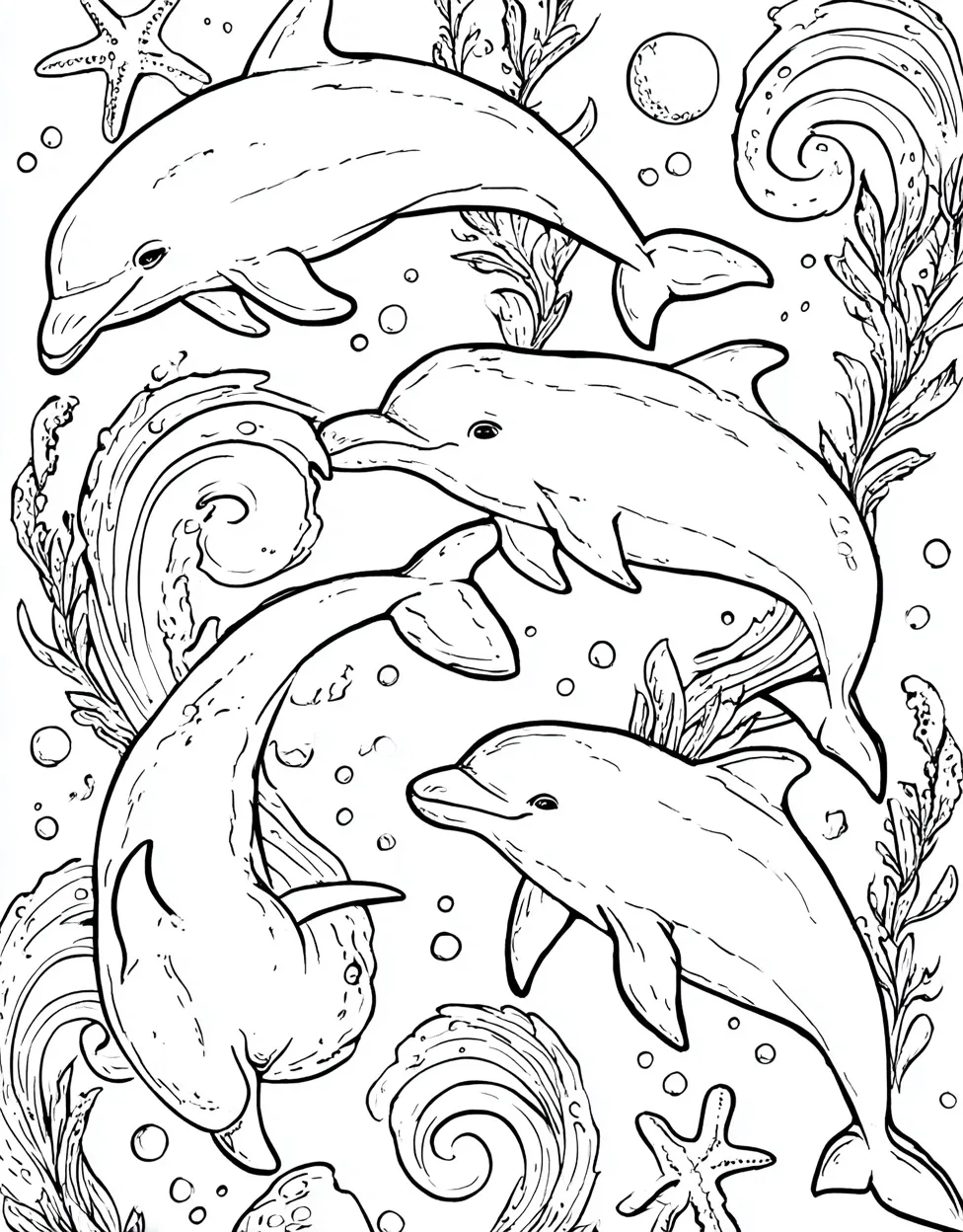 Dolphin Mandala Coloring Page for Kids – Fun Ocean Design - Free ...