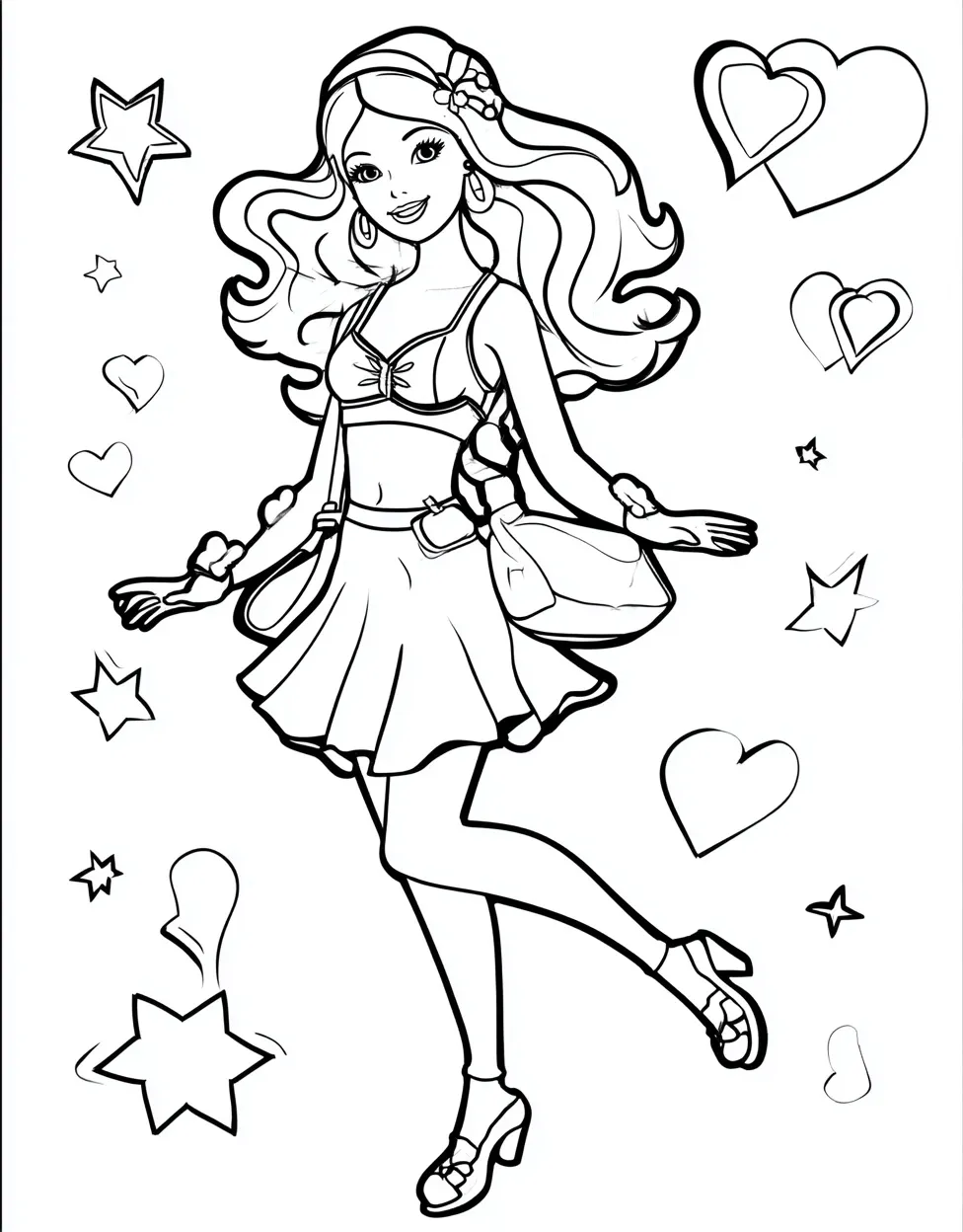 Fun Barbie Coloring Pages Printable for Kids - Free Coloring Page ...