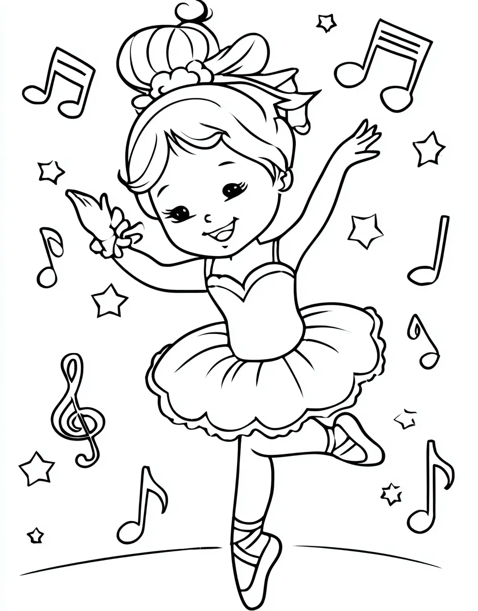 Adorable Ballet Coloring Pages for Little Dancers - Free Coloring Page ...