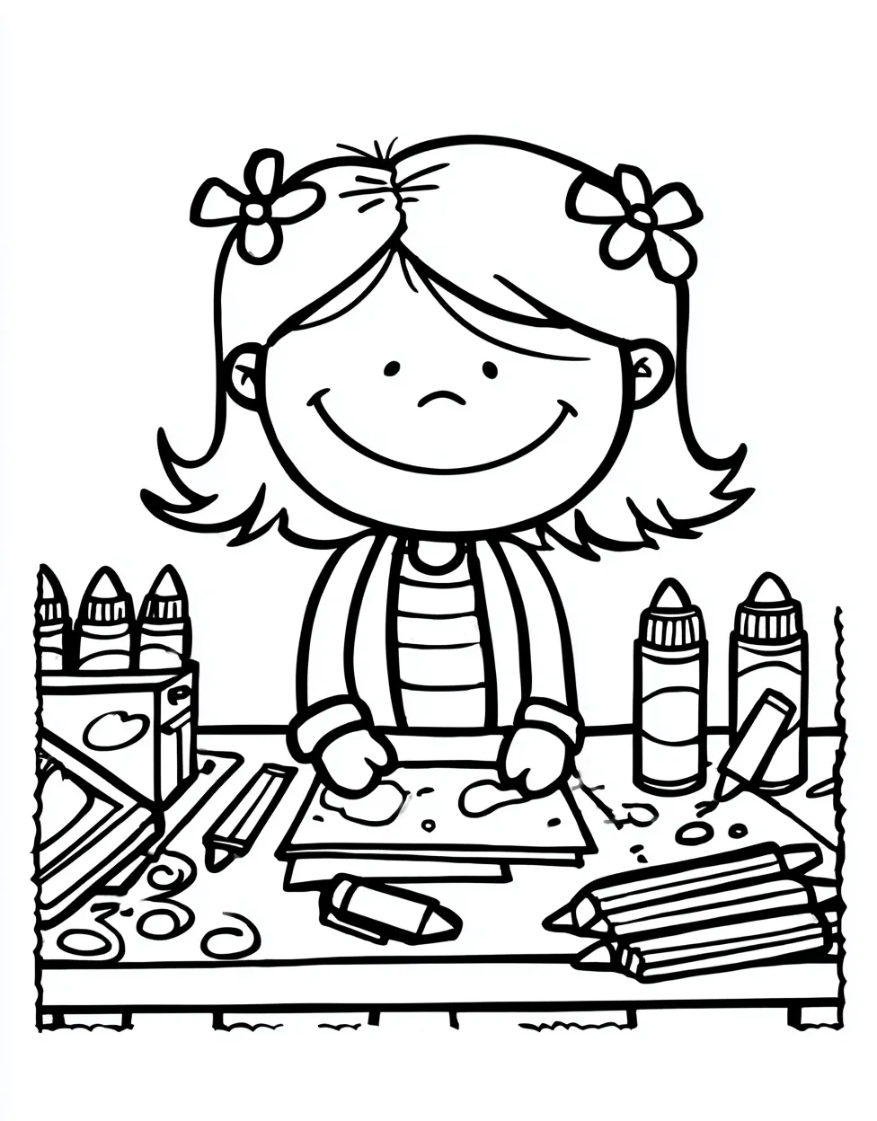 Fun Girl Coloring Pages for Creative Kids - Free Coloring Page Download ...